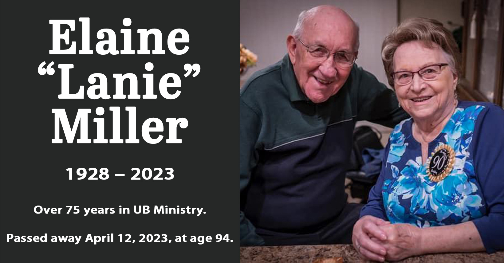 Obituary: Elaine “Lanie” Miller, Wife of Bishop C. Ray Miller - UBCentral